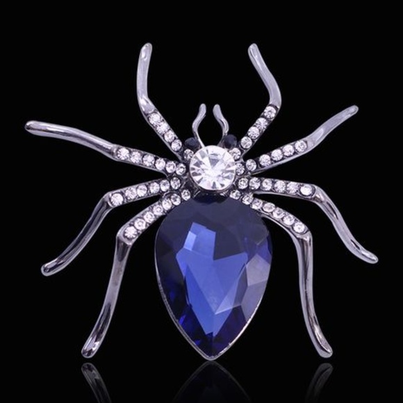 Jewelry | Large Vintage Style Crystal Spider Brooch | Poshmark
